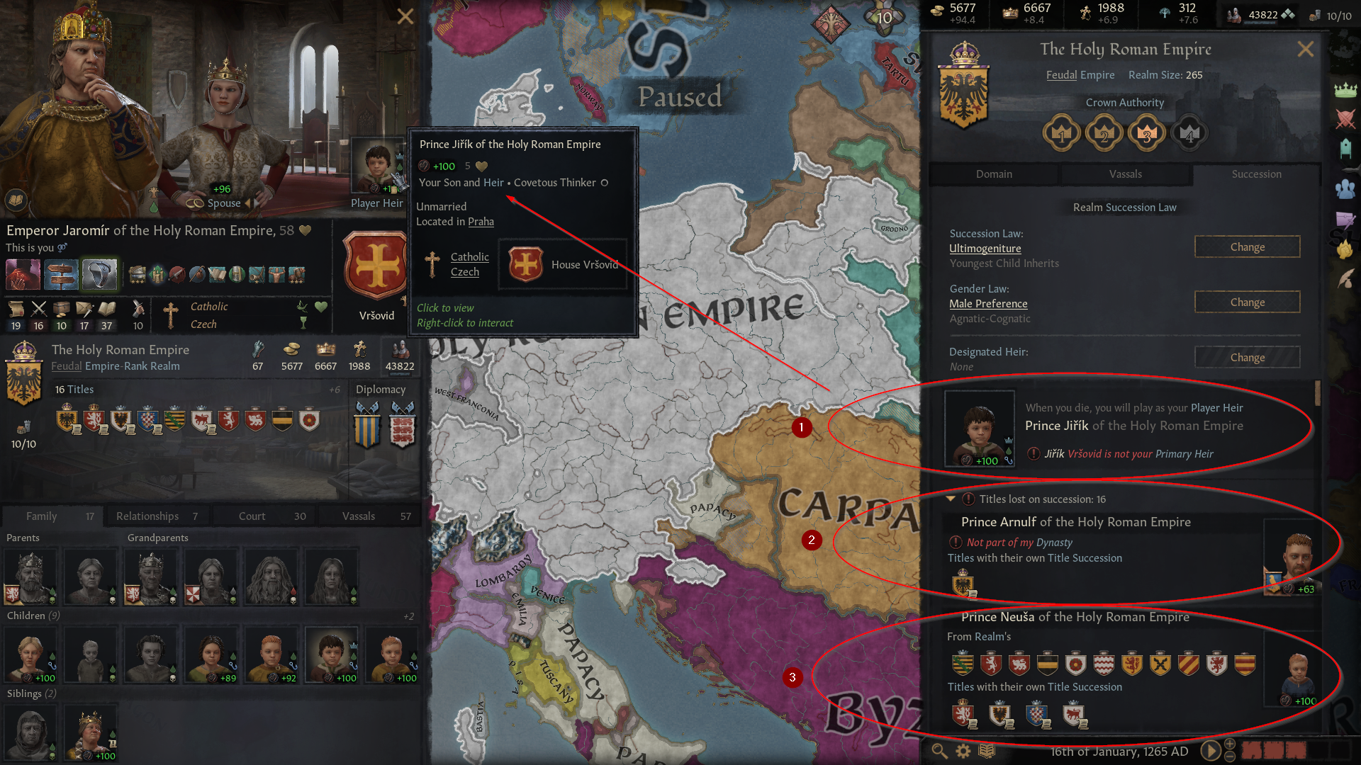 CK III - 'Player Heir' and Ultimogeniture Bug when Emperor of HRE | Paradox Interactive Forums